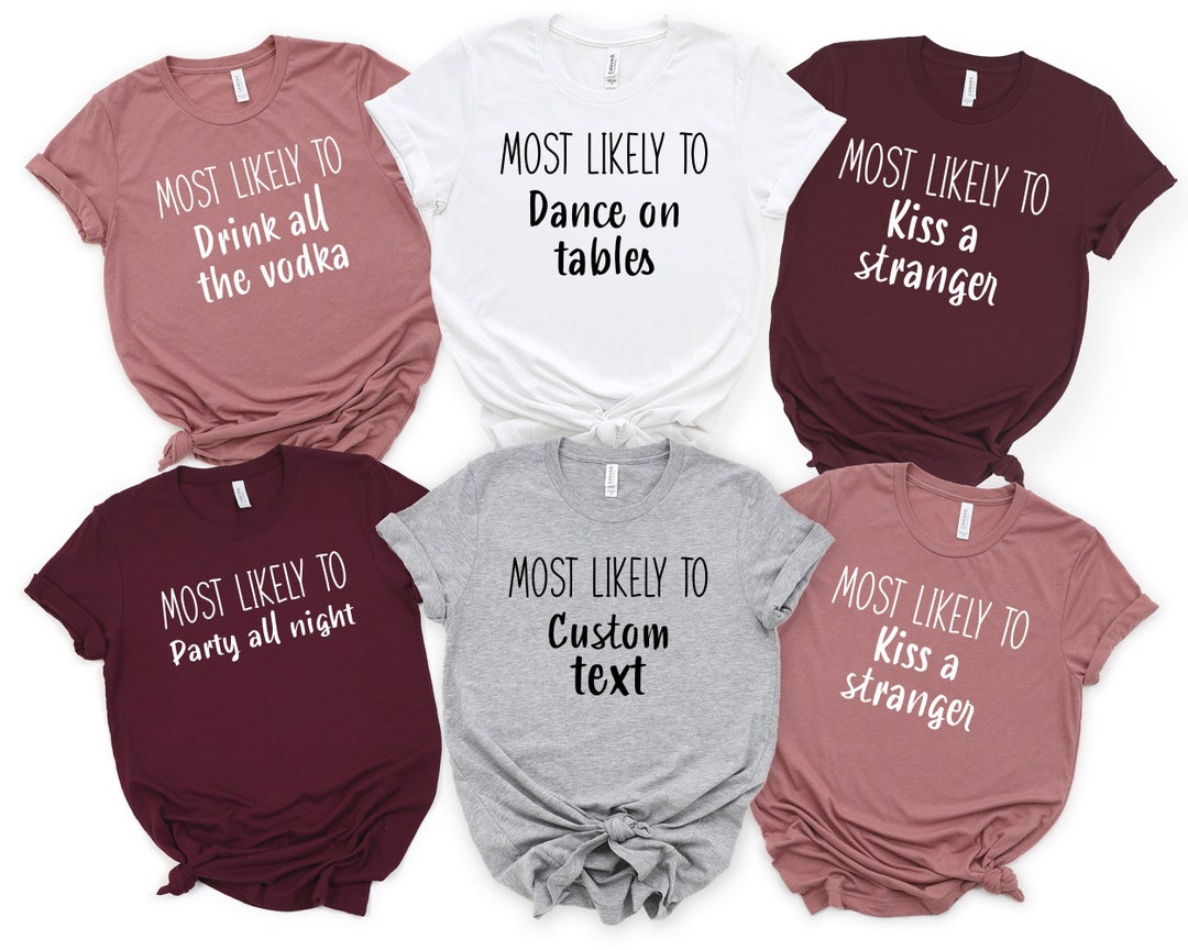 Most Likely to Party Shirt, Personalized Party Group, Birthday Drink ...