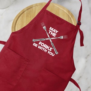 May the Forks Be With You Apron: Funny Nerd Kitchen Gift - Etsy