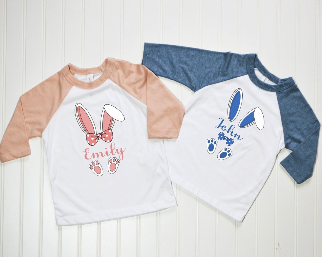 Personalized Easter Shirt, Easter Raglan, Rabbit Shirt, Family Matching ...