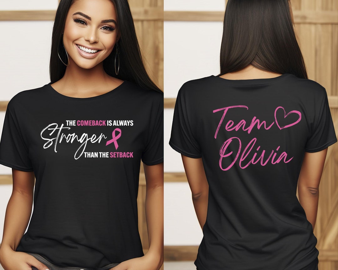 Personalized Breast Cancer Shirts, Custom Team Cancer Tee, Breast Cancer Awareness, Pink Ribbon ...