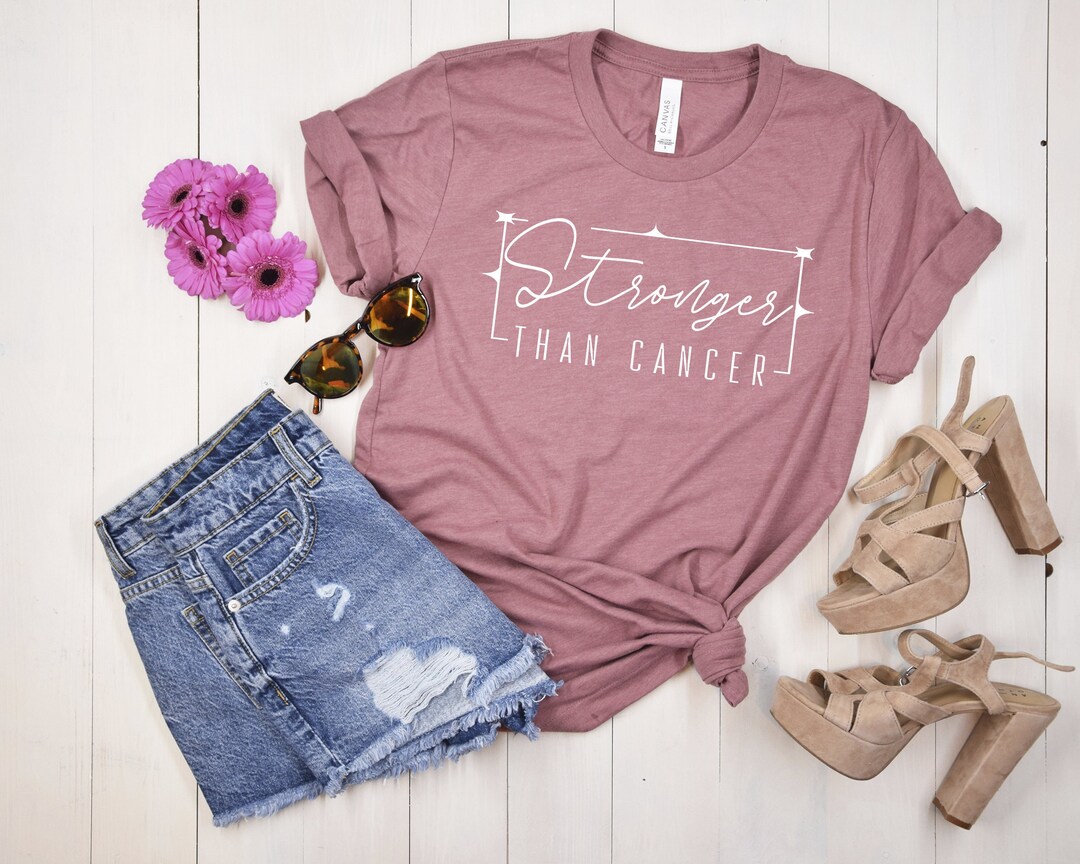 Cancer T Shirt Stronger Than Cancer Cancer Survivor Tshirt Cancer