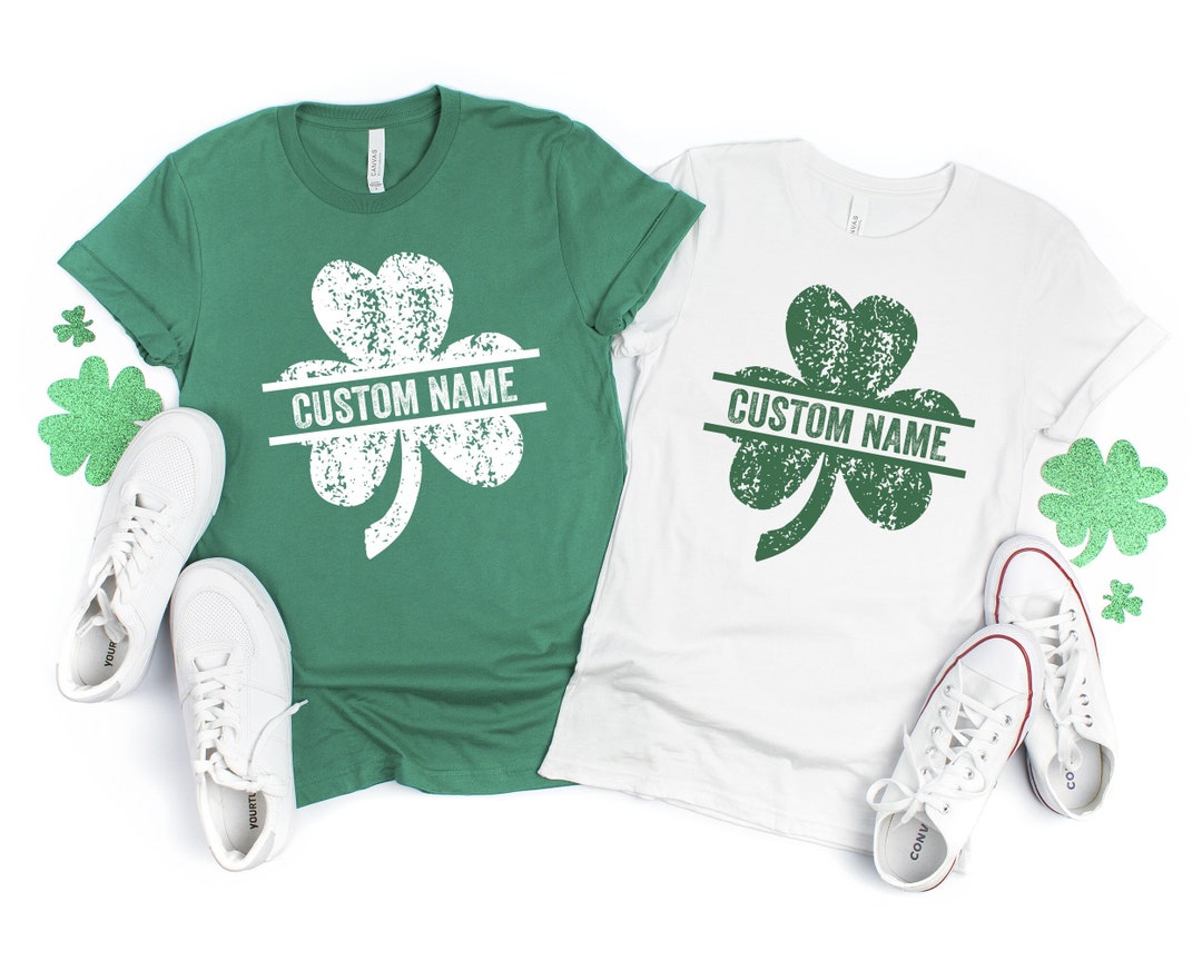 Custom St Patrick's Day Shirt: Personalized Lucky Shamrock T-shirt - Etsy