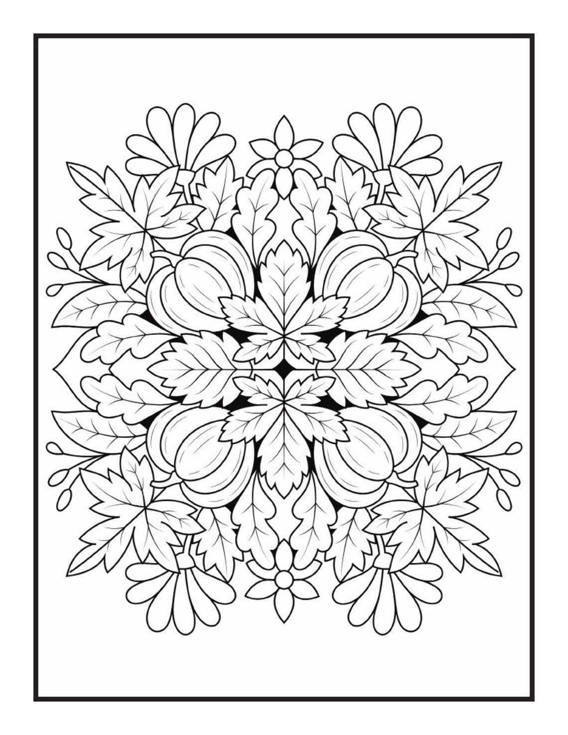 FALL COLORING BOOK | Printable, Digital Coloring Sheets, Pumpkin, Ipad ...