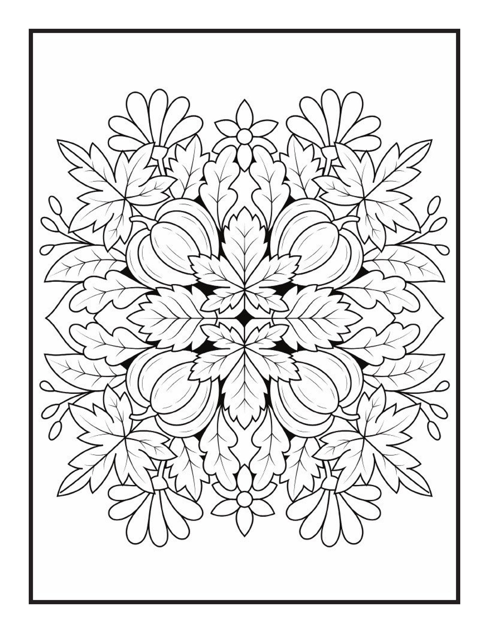 FALL COLORING BOOK | Printable, Digital Coloring Sheets, Pumpkin, Ipad ...