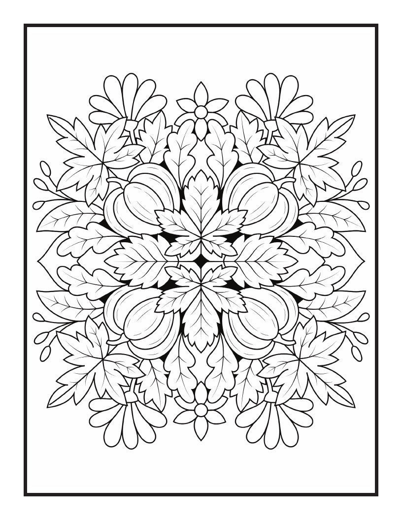 FALL COLORING BOOK | Printable, Digital Coloring Sheets, Pumpkin, Ipad ...