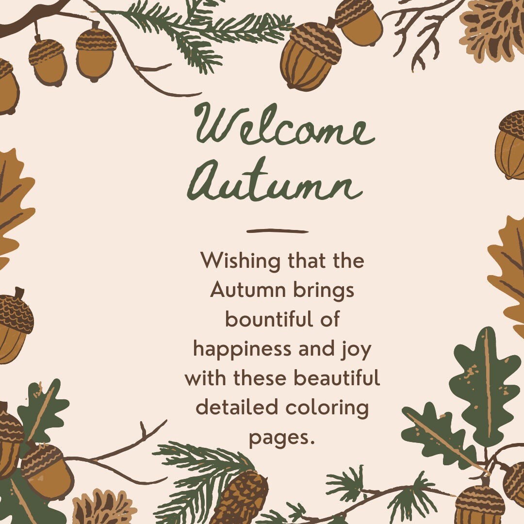 FALL COLORING BOOK | Printable, Digital Coloring Sheets, Pumpkin, Ipad ...