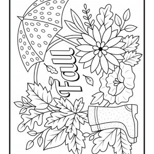FALL COLORING BOOK | Printable, Digital Coloring Sheets, Pumpkin, Ipad ...