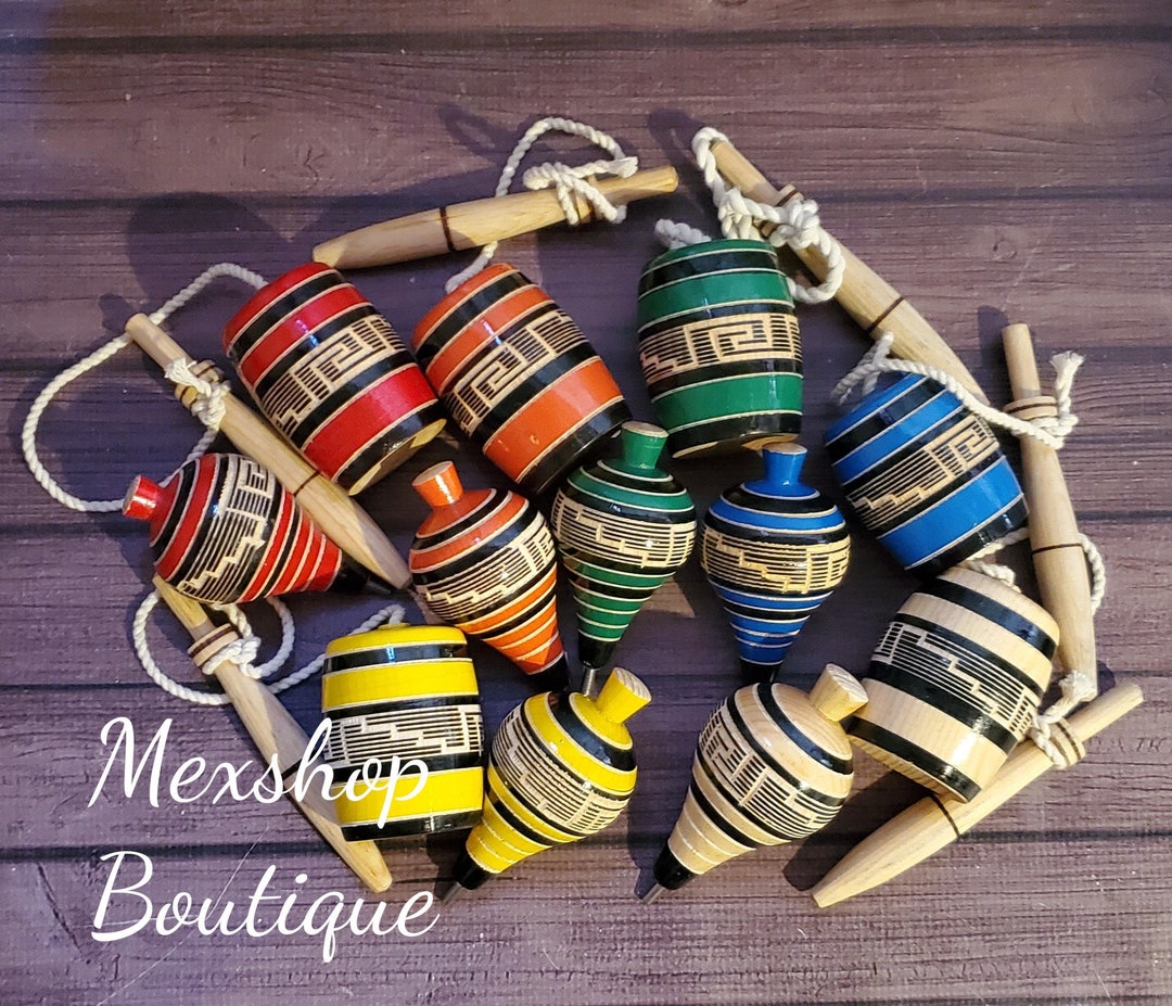 Wooden Spinning Top and Balero, Mexican Toys, Handmade Toys ...