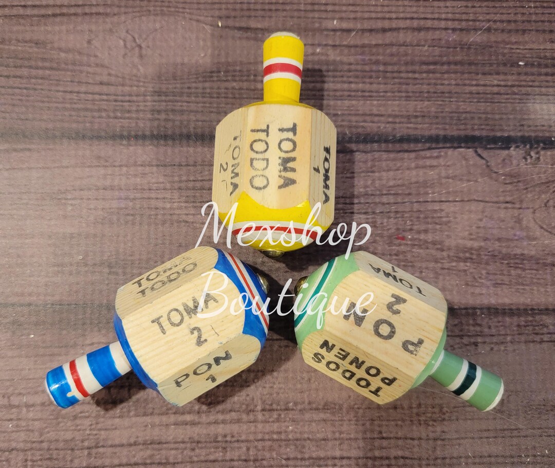 Tomatodo Wooden Classic Toy , Wood Pirinola, Mexican Toy, Handmade ...