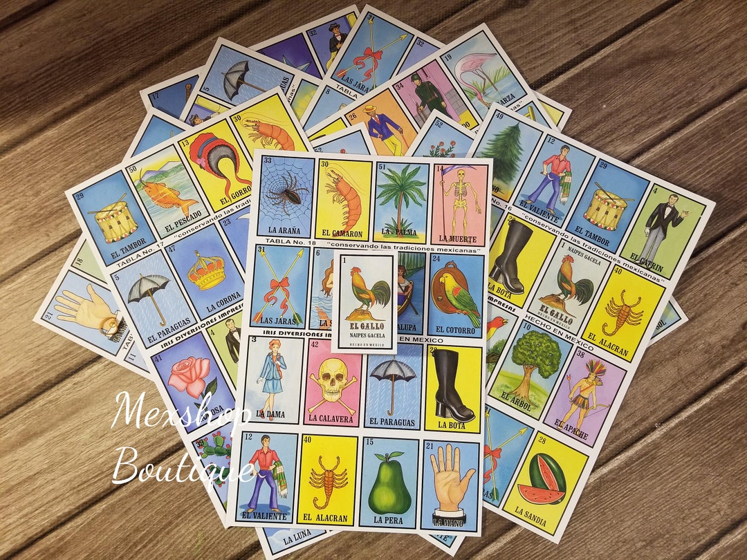 Lotería Mexicana Grande, Mexican Big Lottery, Mexican Classic Bingo, 54 ...