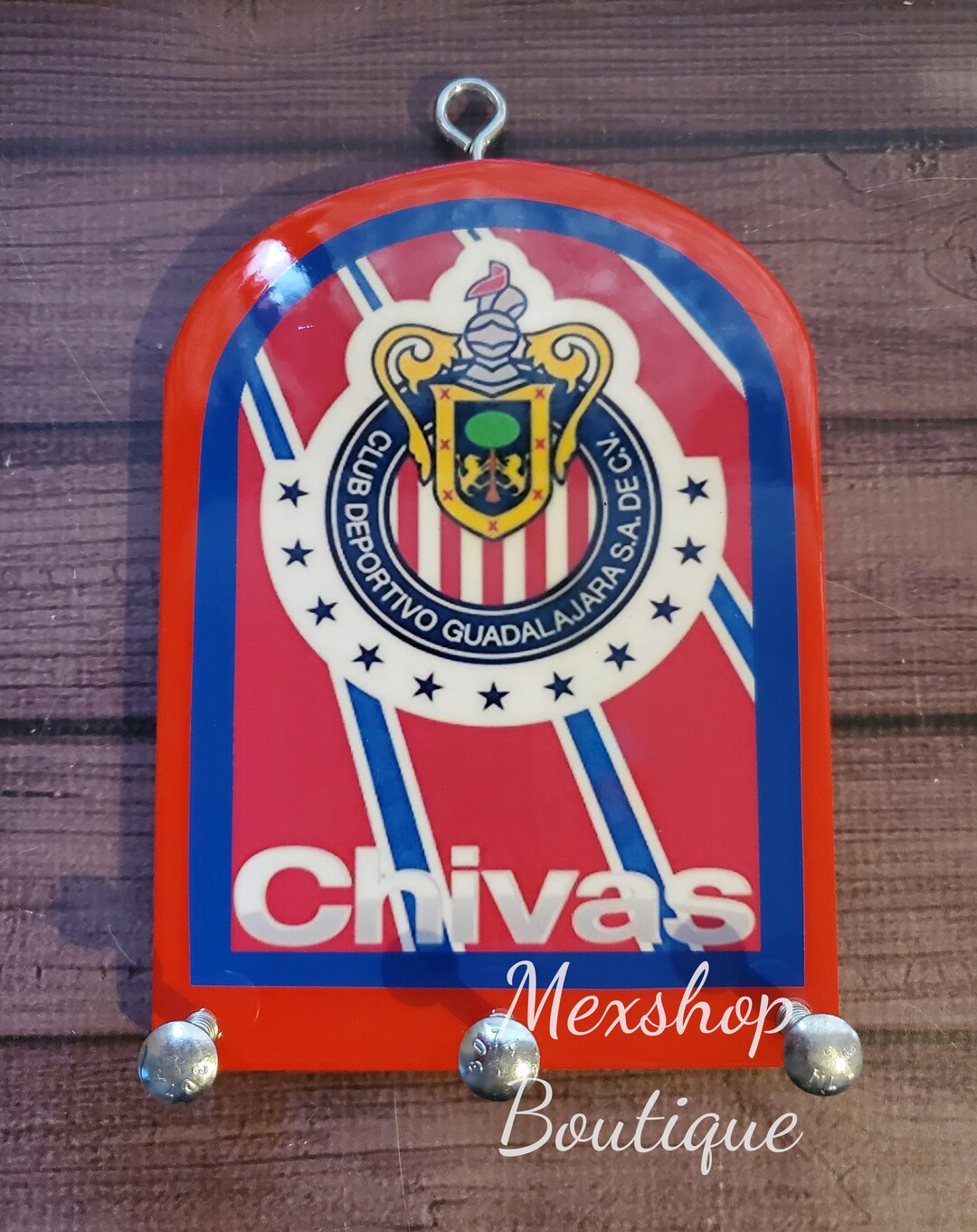 Fútbol Club Chivas Wooden Key Holder for Wall, Gifts Any Occasion ...