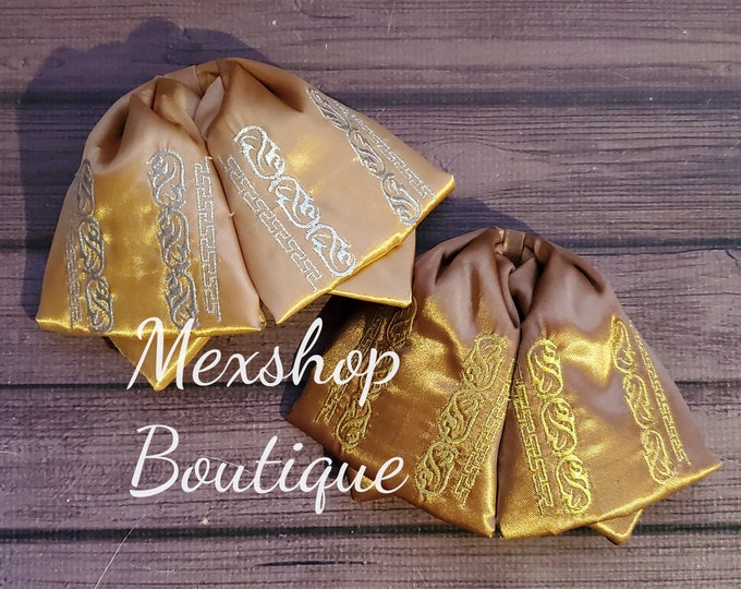 Adult Charro Mexican Bow Tie Handmade for Mexican Tailors, Color Gold ...