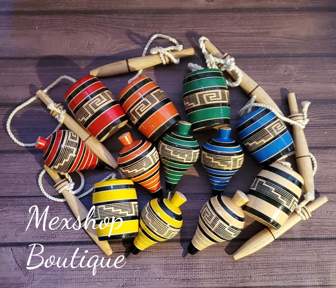 Wooden Spinning Top and Balero Mexican Toys Handmade Toys - Etsy