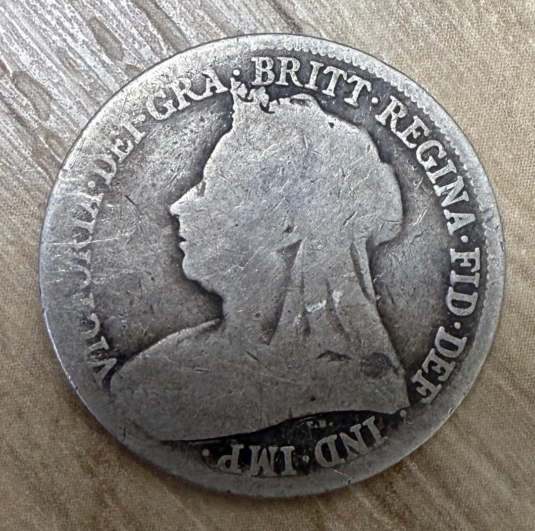 Antique 1894 Queen Victoria Sterling Silver One Shilling Coin - Etsy