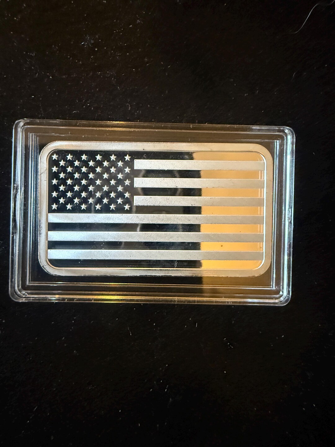 1 Oz .999 Fine Silver Bar – American Flag Design – Mirror Finish ...