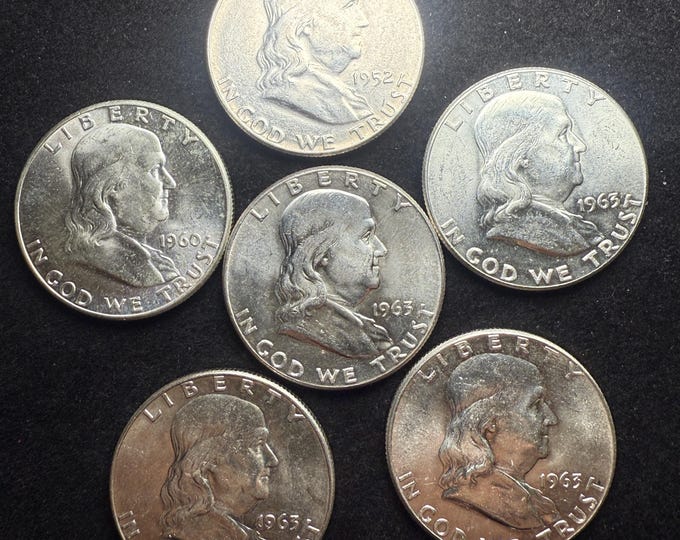 Franklin Half Dollars | 1952-1963 | 90% Silver | BU/AU | Choose Your ...