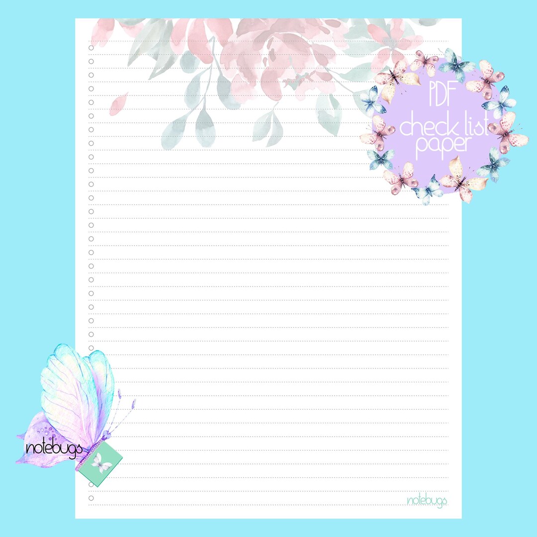 Check List - Printable -- CL2 - Etsy