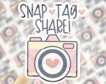 Snap Tag and Share Stickers | Etsy