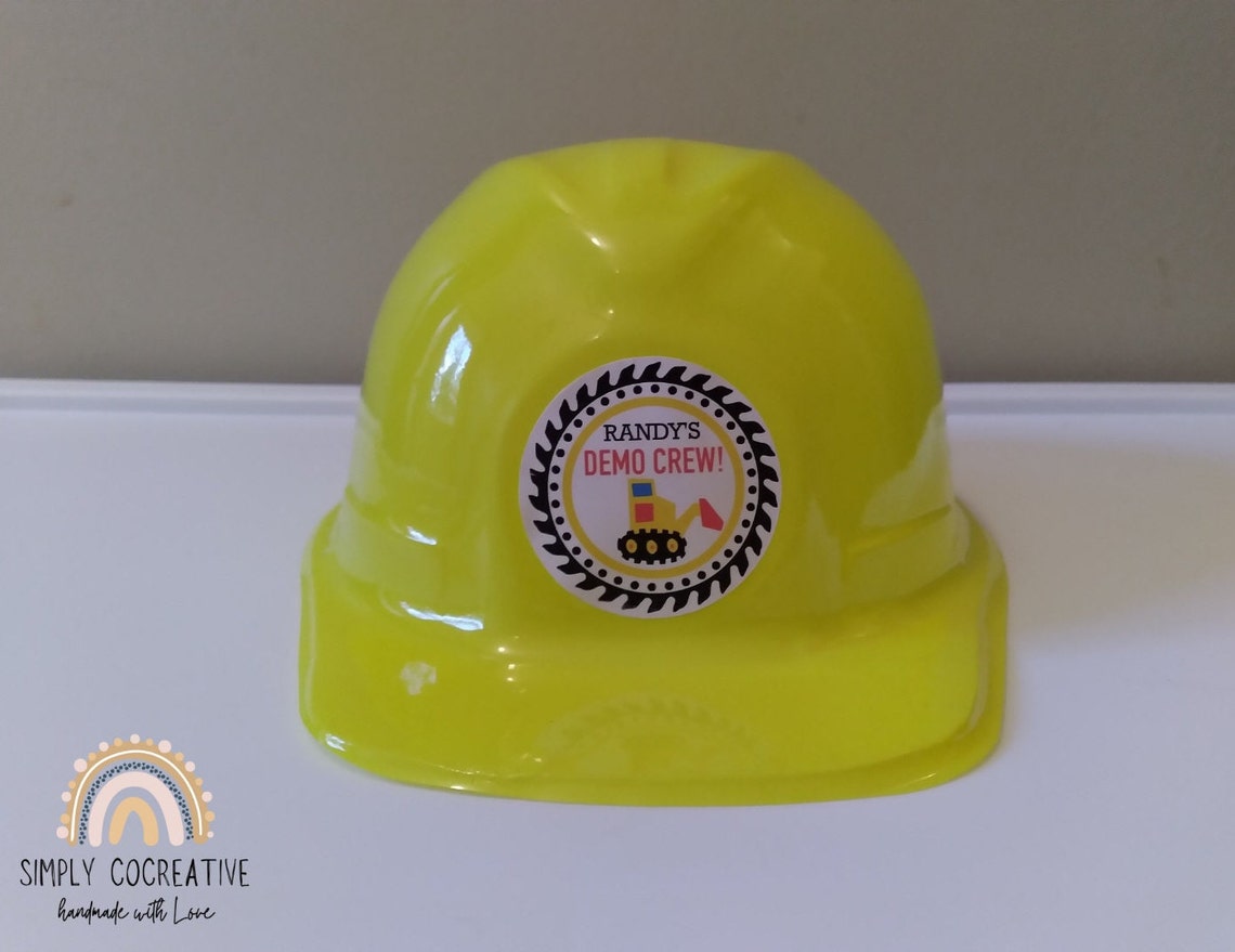 Construction Party Favors Construction Hat Custom - Etsy