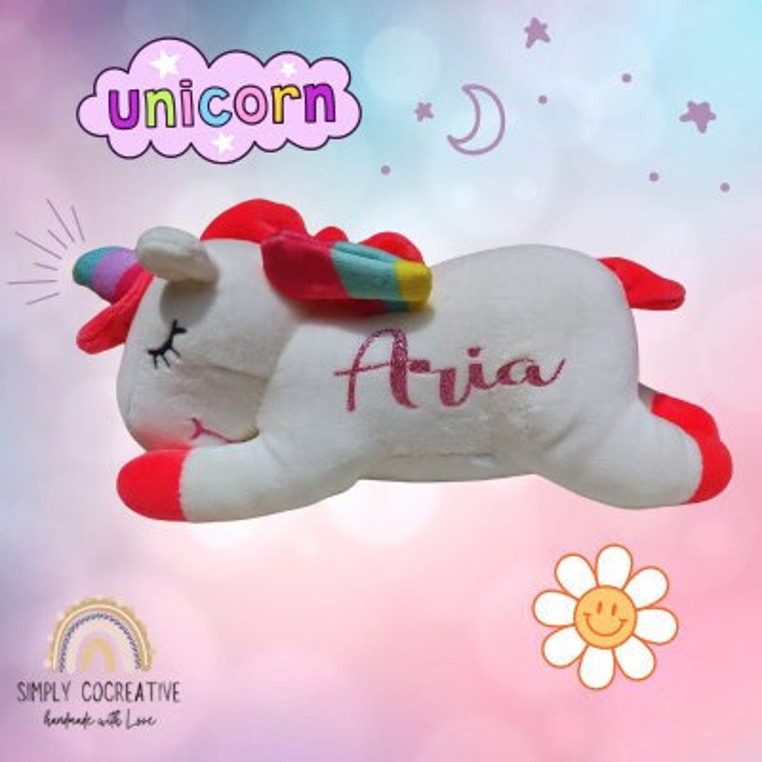 Personalized Plush Unicorn , Kawaii Unicorn , Baby's First Stuffed ...