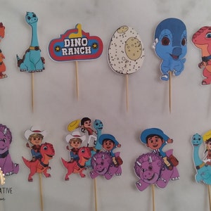 Dino. Ranch Cupcake Toppers, Ranch Birthday, Dino Party Decor, Dinosaur ...