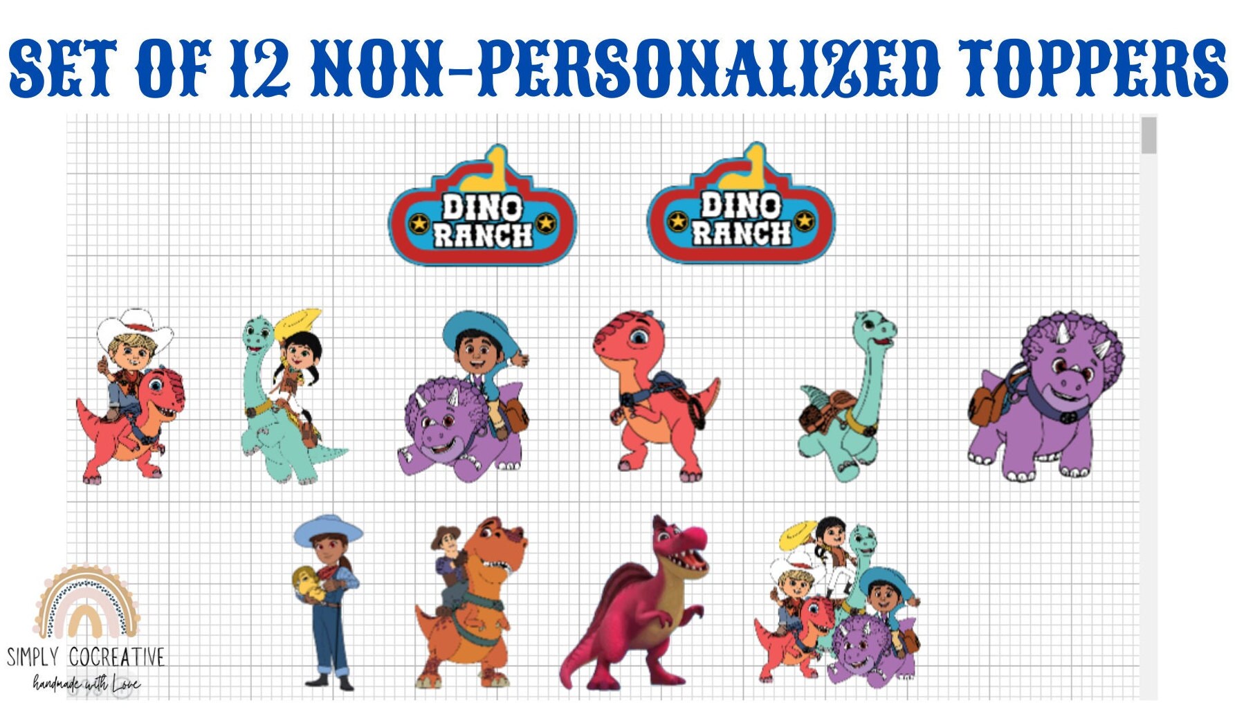 Dino Ranch Cupcake Toppers Dino Ranch Geburtstag Dino Ranch | Etsy Schweiz