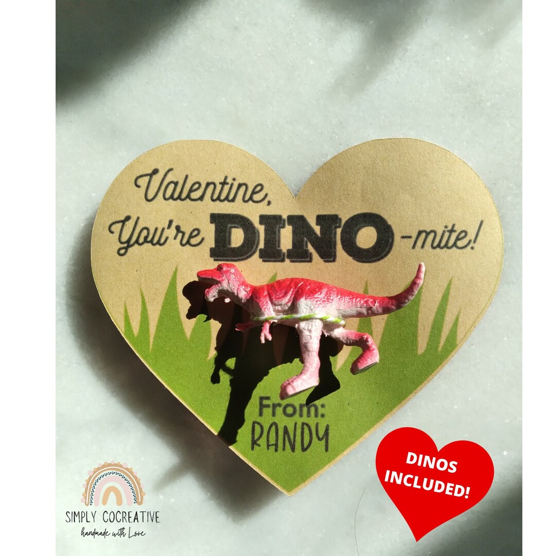 Valentines Day Favors, Dinosaur Valentines Day Cards, Dino Cards, Dino ...