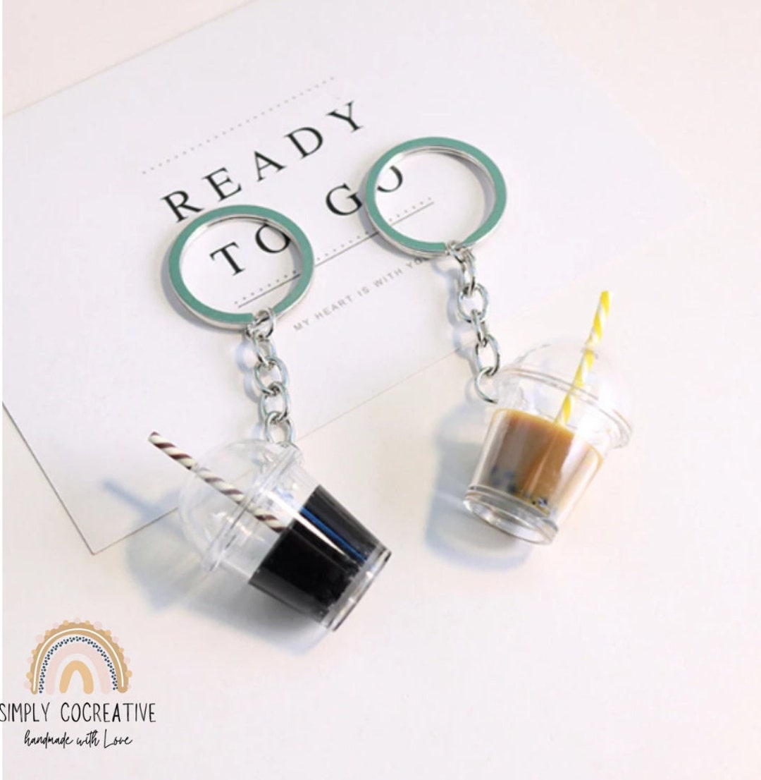 Bubble Tea Keychain, Milk Tea Keychain, Kawaii Keychain, Handmade ...