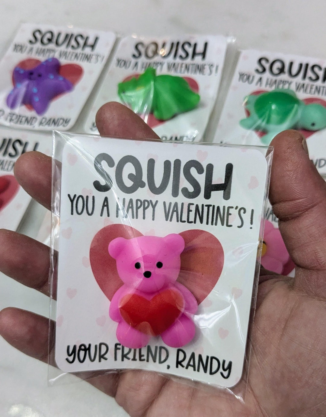 Personalized Squishy Valentine's Day Cards for Kids - Etsy