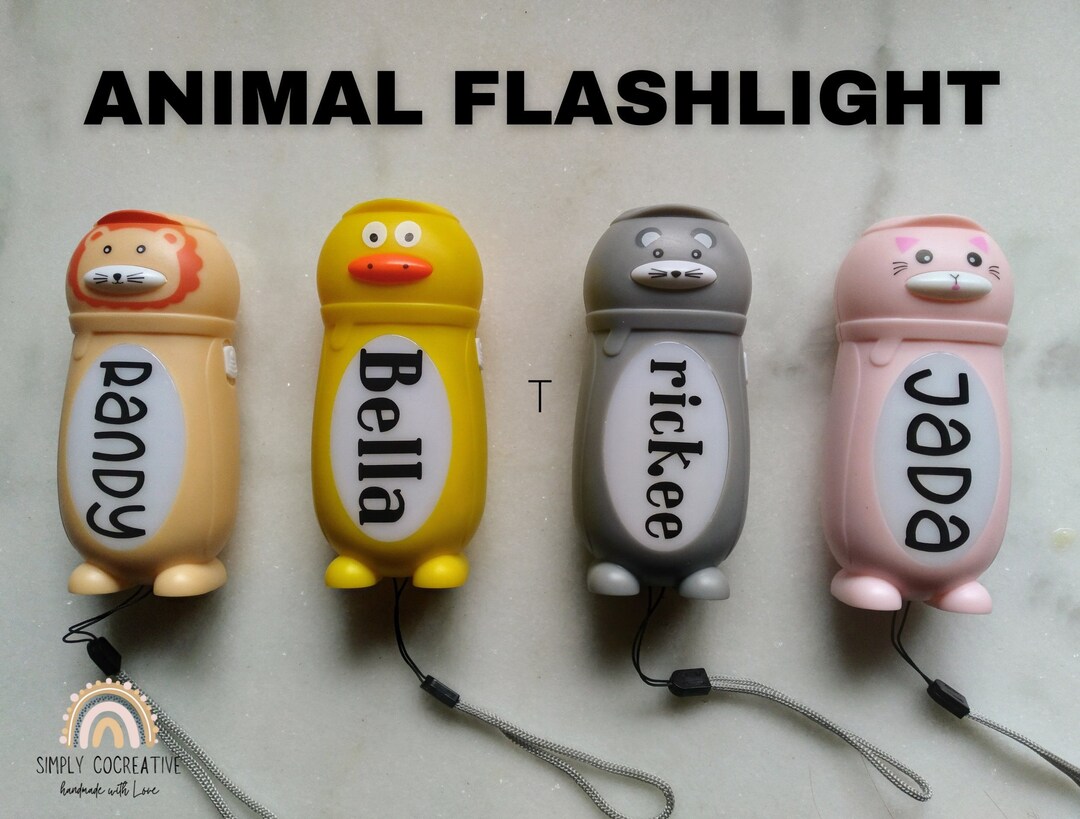 Personalized Animal Flashlight: Kids Toddler Gift - Etsy