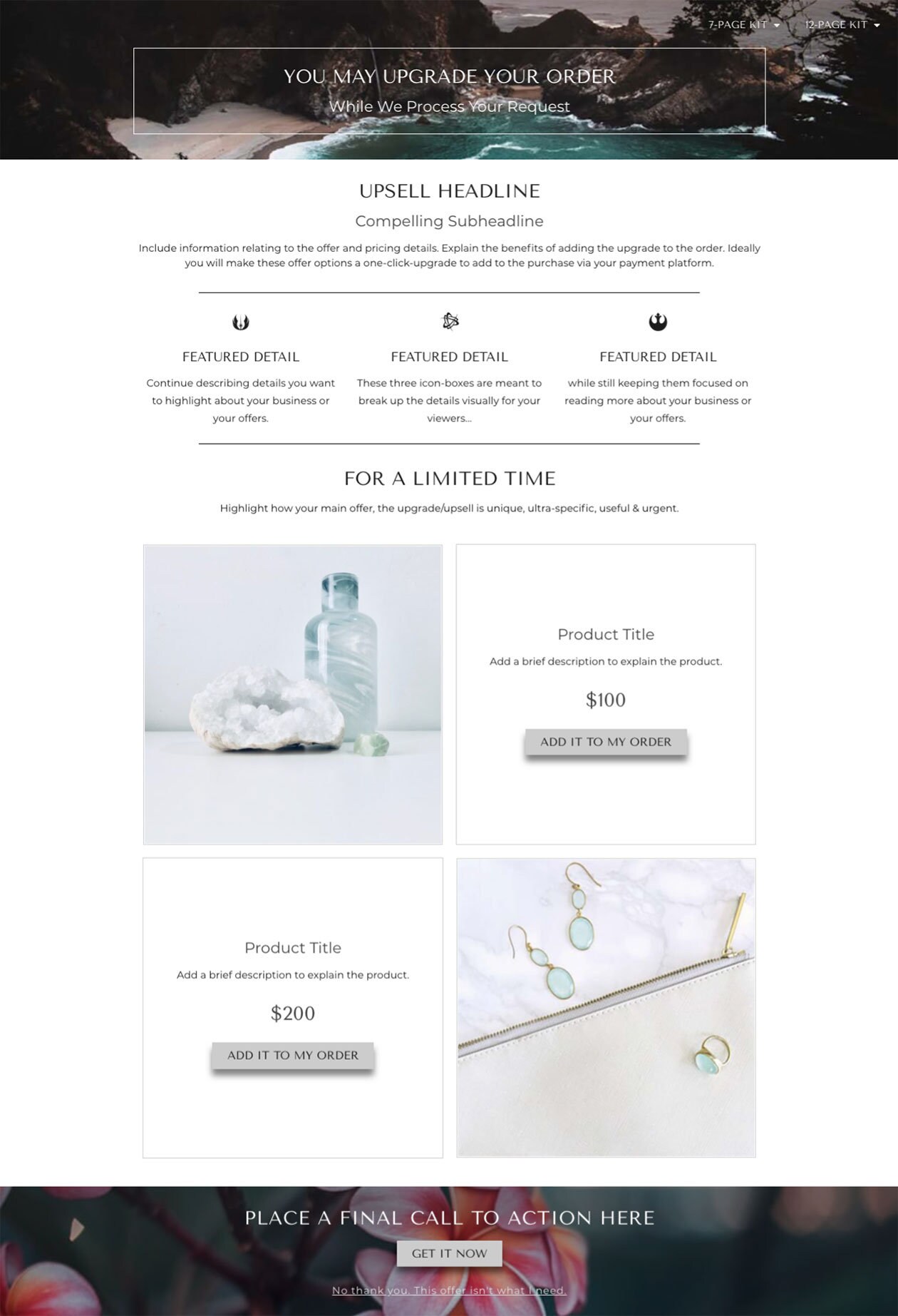 Elementor Templates ~ Silverlight (7 Page Kit) Website Template ...