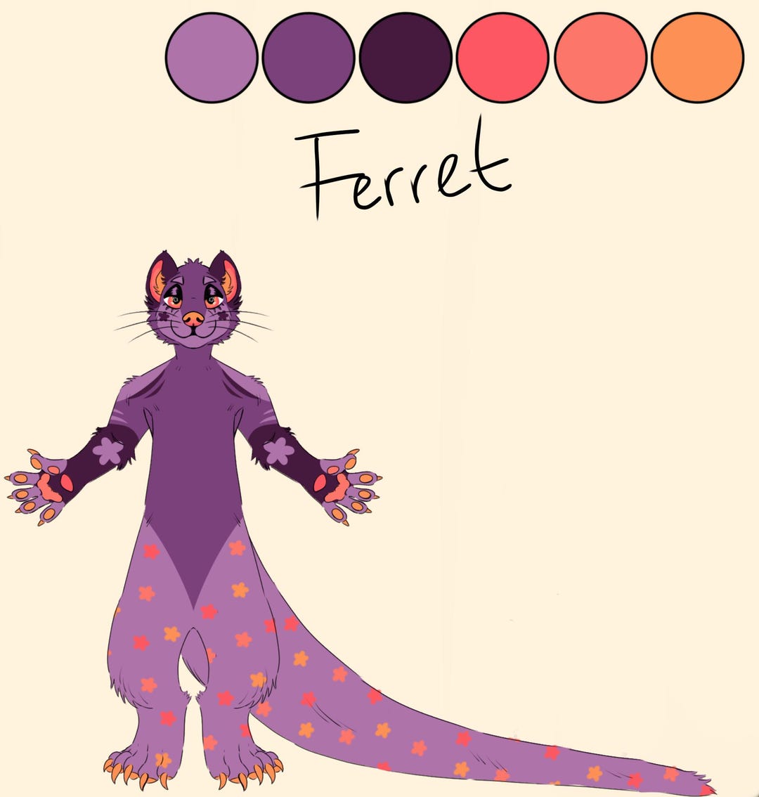 Fursona Adopt Floral Ferret - Etsy