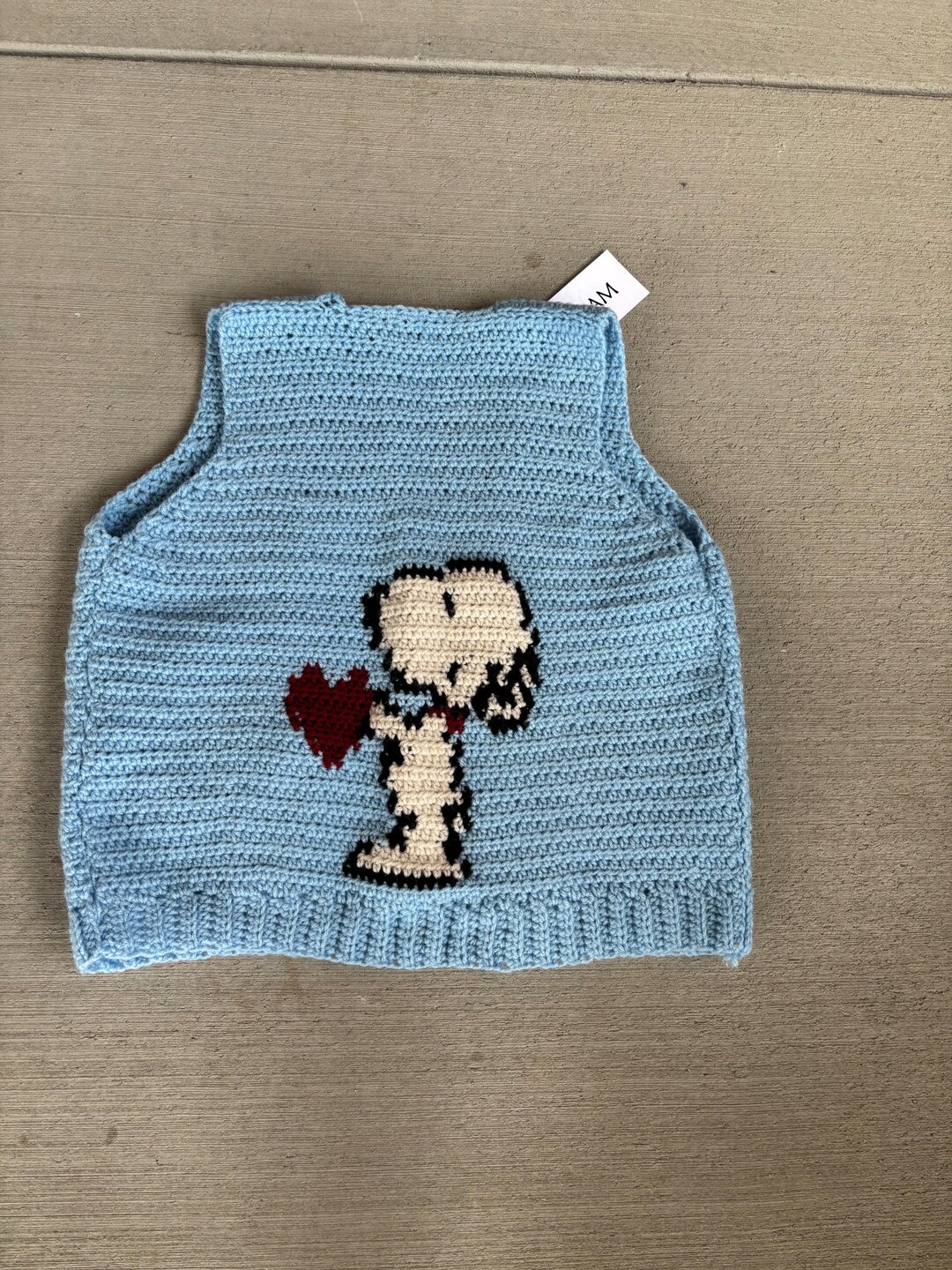 Snoopy Heart Crochet Vest Size Small/medium - Etsy