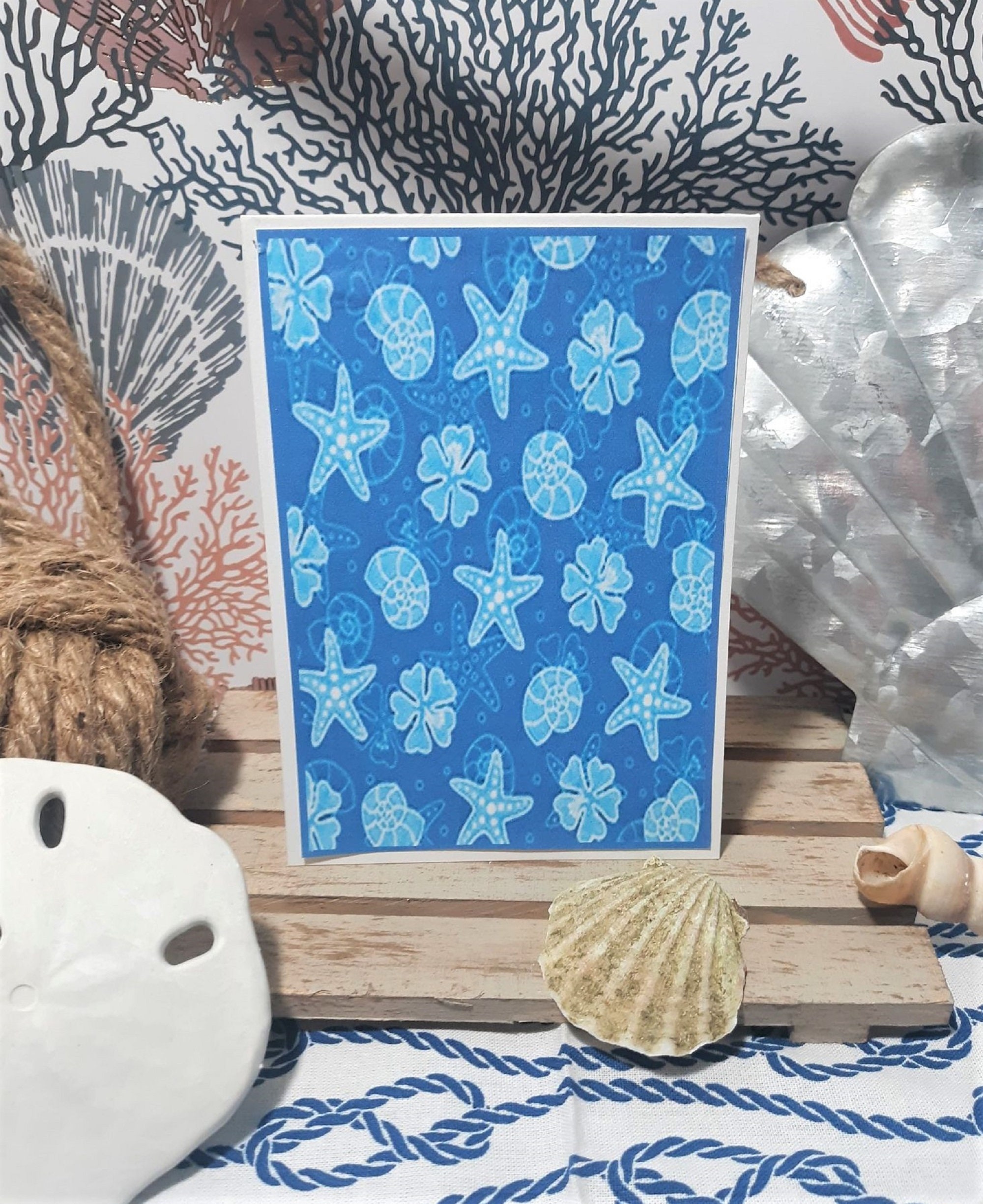 Sea Creatures Blank Notecards Seahorse Seashell Coastal Beach - Etsy