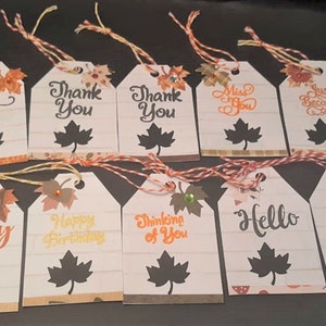 Fall Birthday Gift Tag,maple Leaf Gift Tags,fall Gift Bags,fall Baked ...