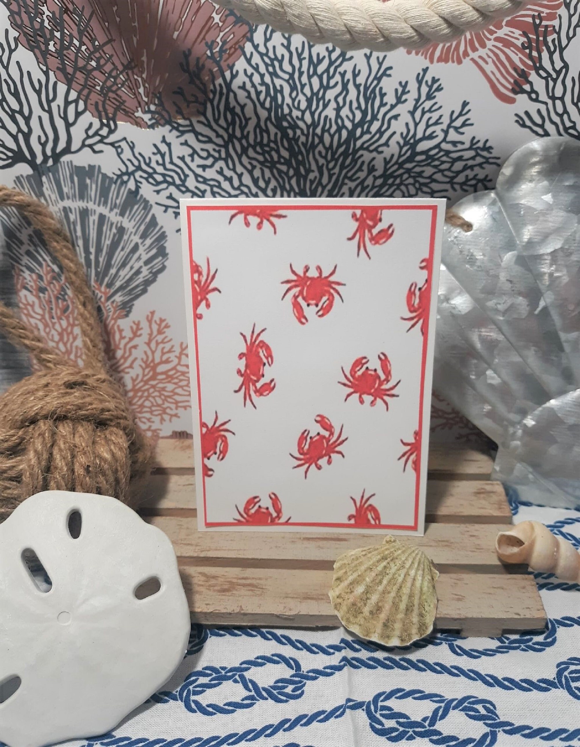 Sea Creatures Blank Notecards Seahorse Seashell Coastal Beach - Etsy