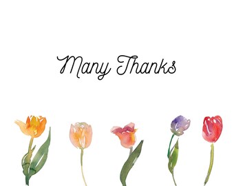 Many Thanks Card | Etsy