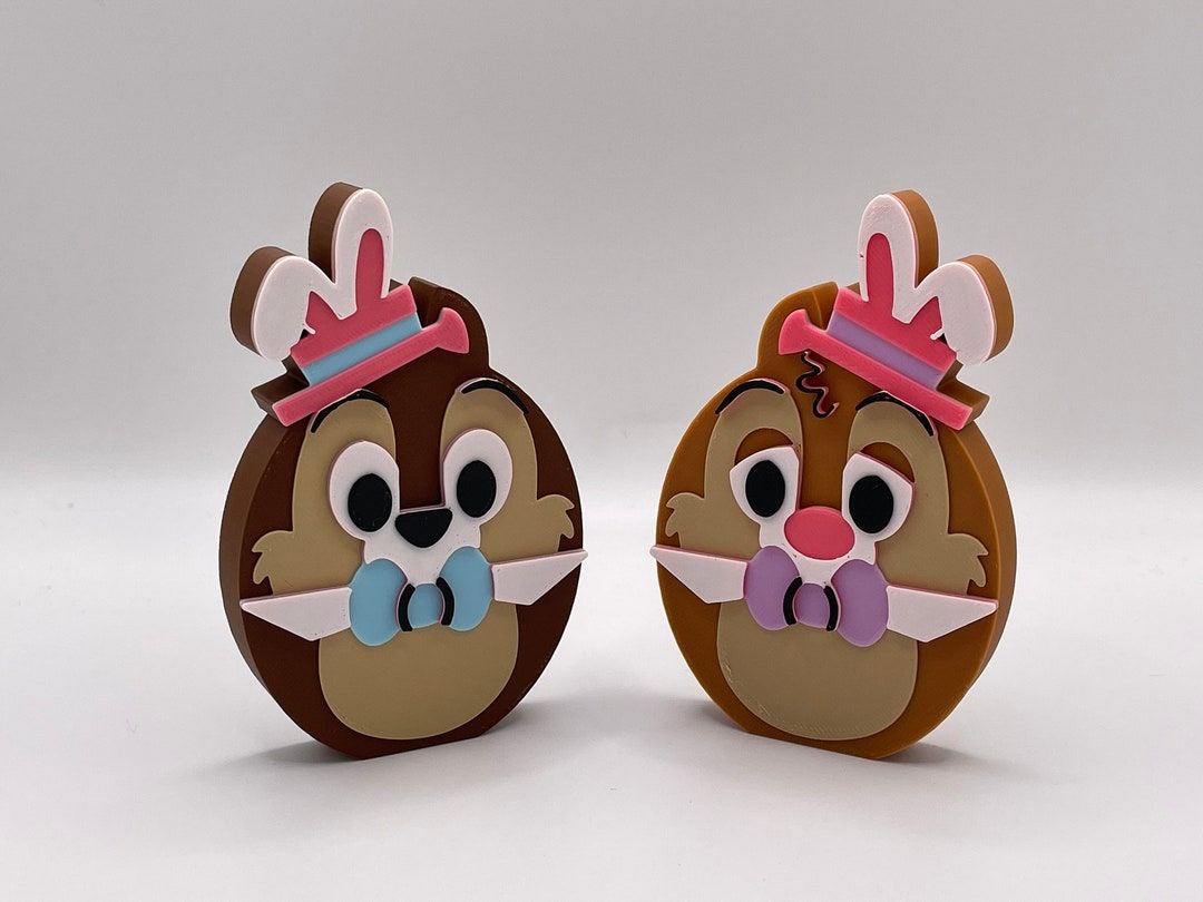 Chip and Dale Dapper Easter Egg Decorations 3d Printed - Etsy