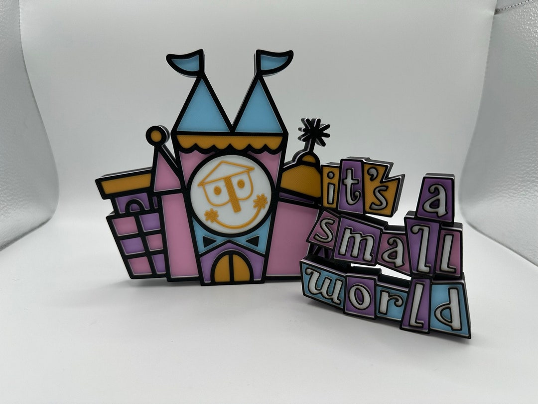 It's a Small World Tiered Tray, Shelf Decorations 3d Printed - Etsy