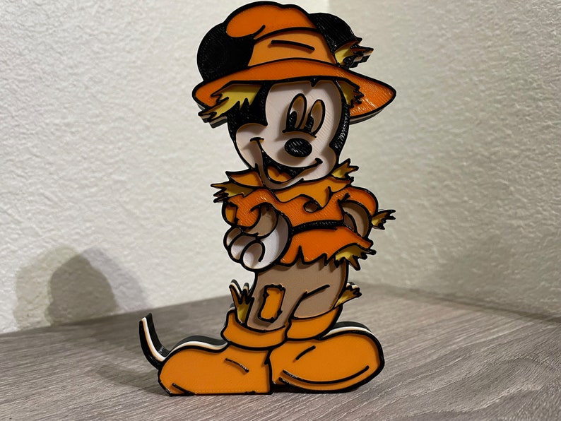 Mickey or Minnie Scarecrow Standing Decorations 3d Printed - Etsy