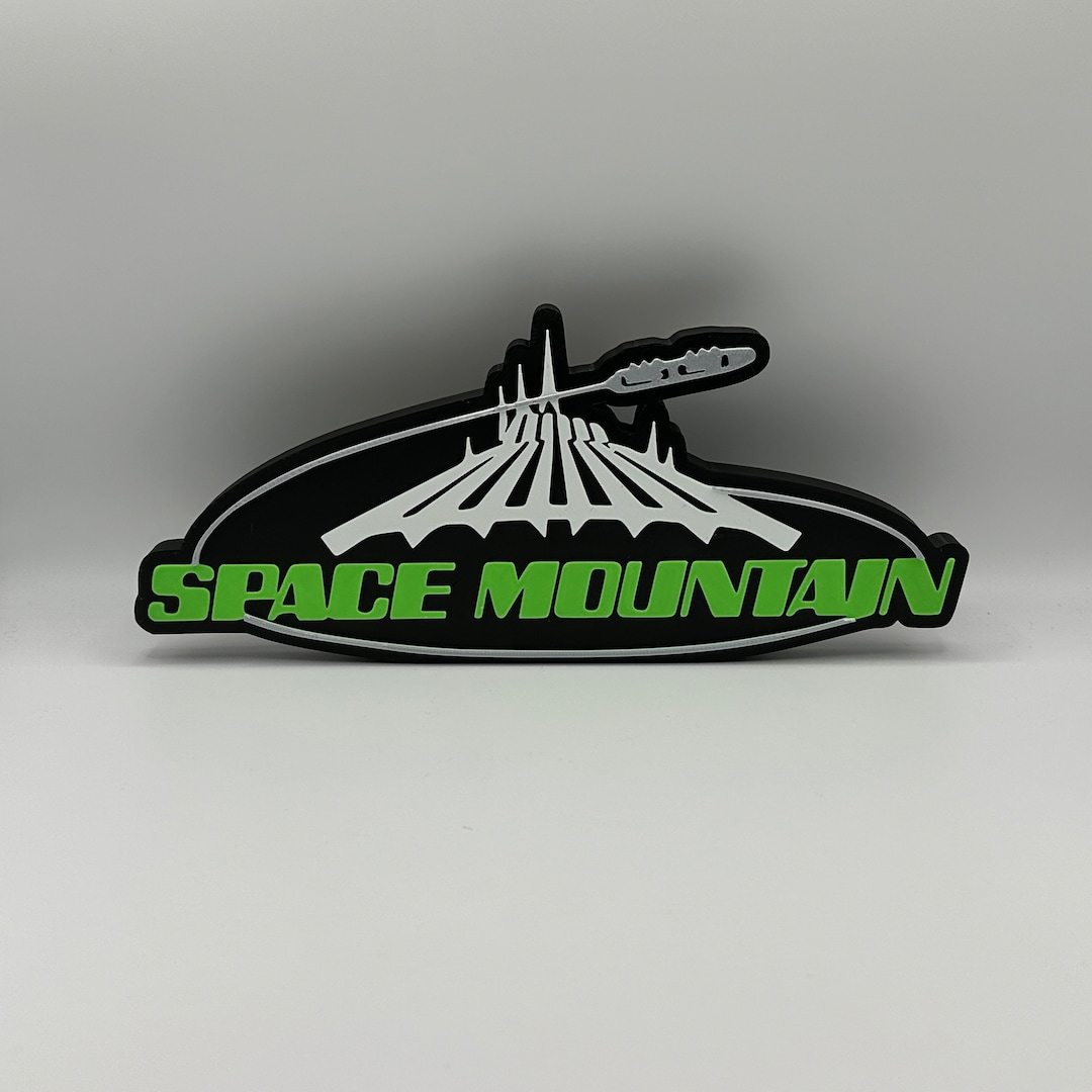 Space Mountain Attraction Ride Sign 3d Printed - Etsy