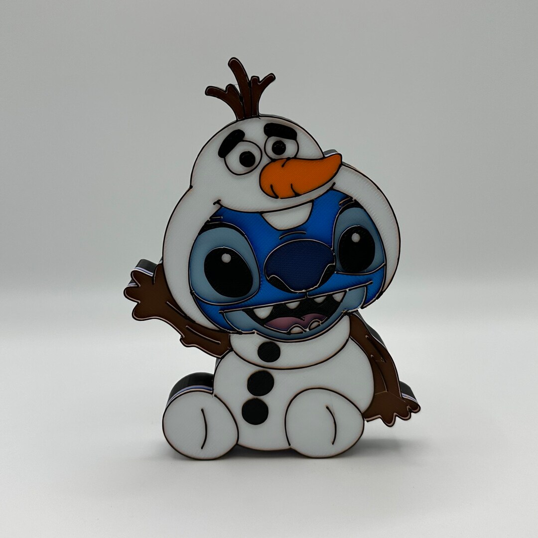 Stitch as Olaf Mashup Decoration 3d Printed - Etsy