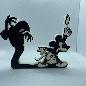 Mickey Mouse Scared Shadow Glow in the Dark Decoration 3d Printed - Etsy