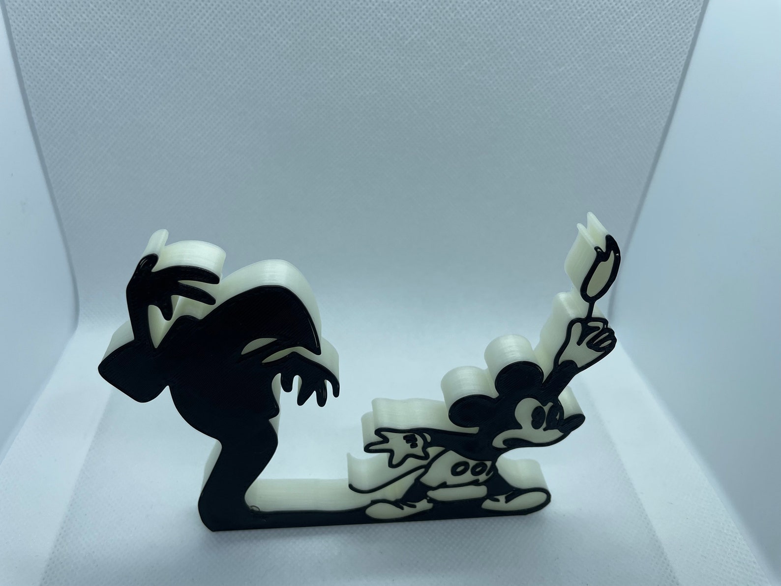 Mickey Mouse Scared Shadow Glow in the Dark Decoration 3d - Etsy