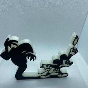 Mickey Mouse Scared Shadow Glow in the Dark Decoration 3d Printed - Etsy