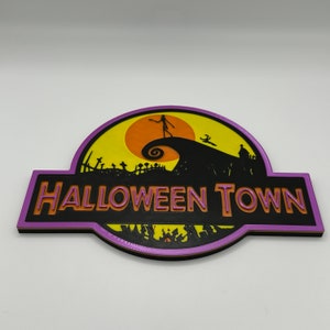 Nightmare Before Christmas Halloween Town Sign 3d Printed - Etsy
