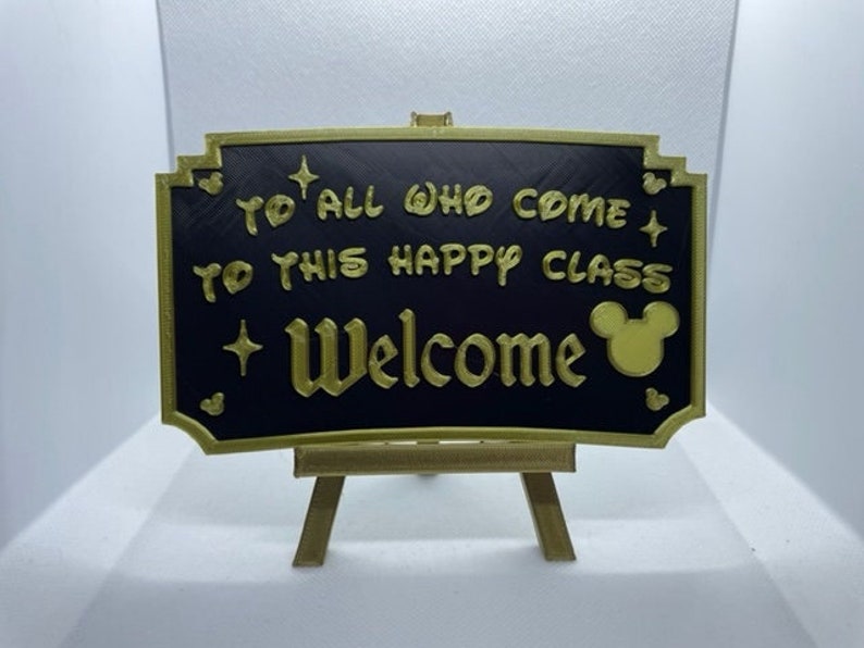3D Printed Disney Inspired Classroom Welcome Sign - Etsy