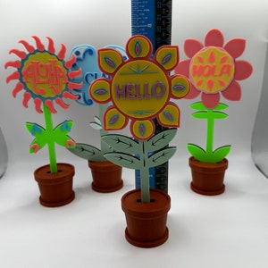 It's a Small World Inspired Hello Flower Standing Decorations 3d ...