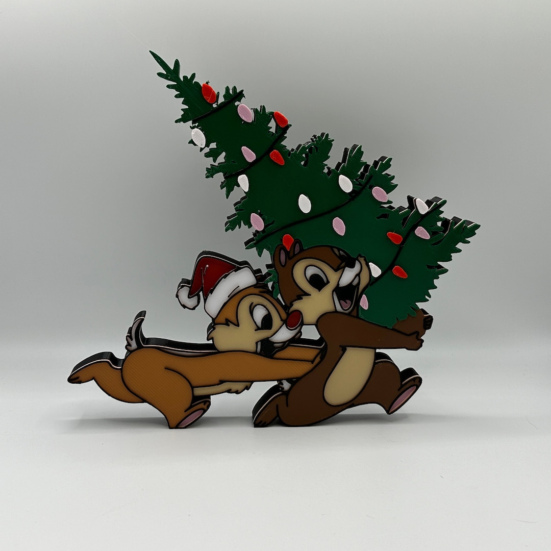 Chip N Dale Christmas Tree Run Holiday Decoration 3d Printed - Etsy