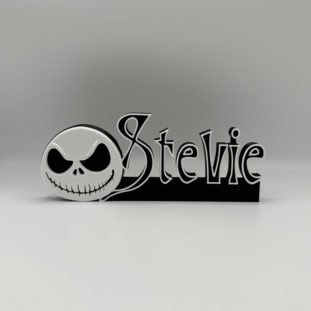 Nightmare Before Christmas Styled Name Plate 3d Printed - Etsy